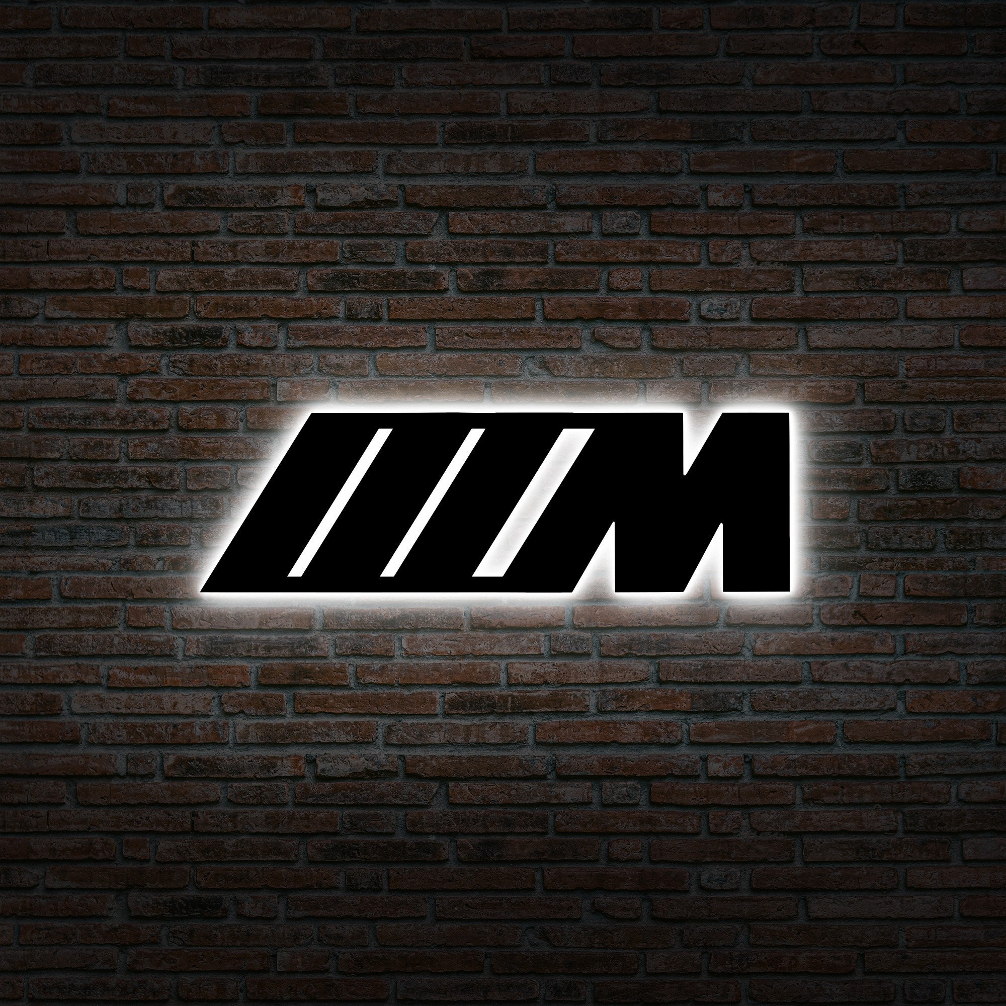 BMW M Power Metal Led Wall Decor, Car Lover Metal Wall Led Sign, Garage ...