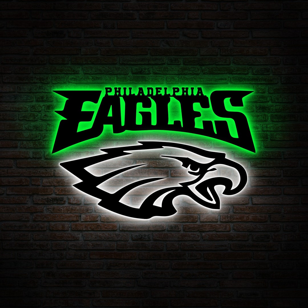 Philadelphia Eagles Led Metal Wall Sign, Philadelphia Eagles Led Decor ...