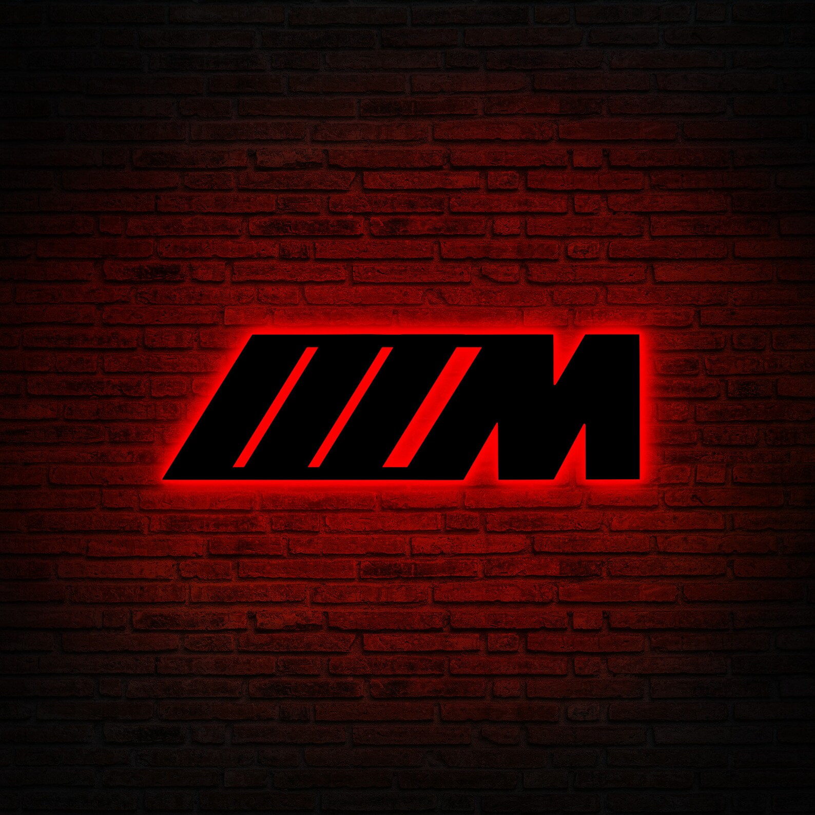 BMW M Power Metal Led Wall Decor, Car Lover Metal Wall Led Sign, Garage ...