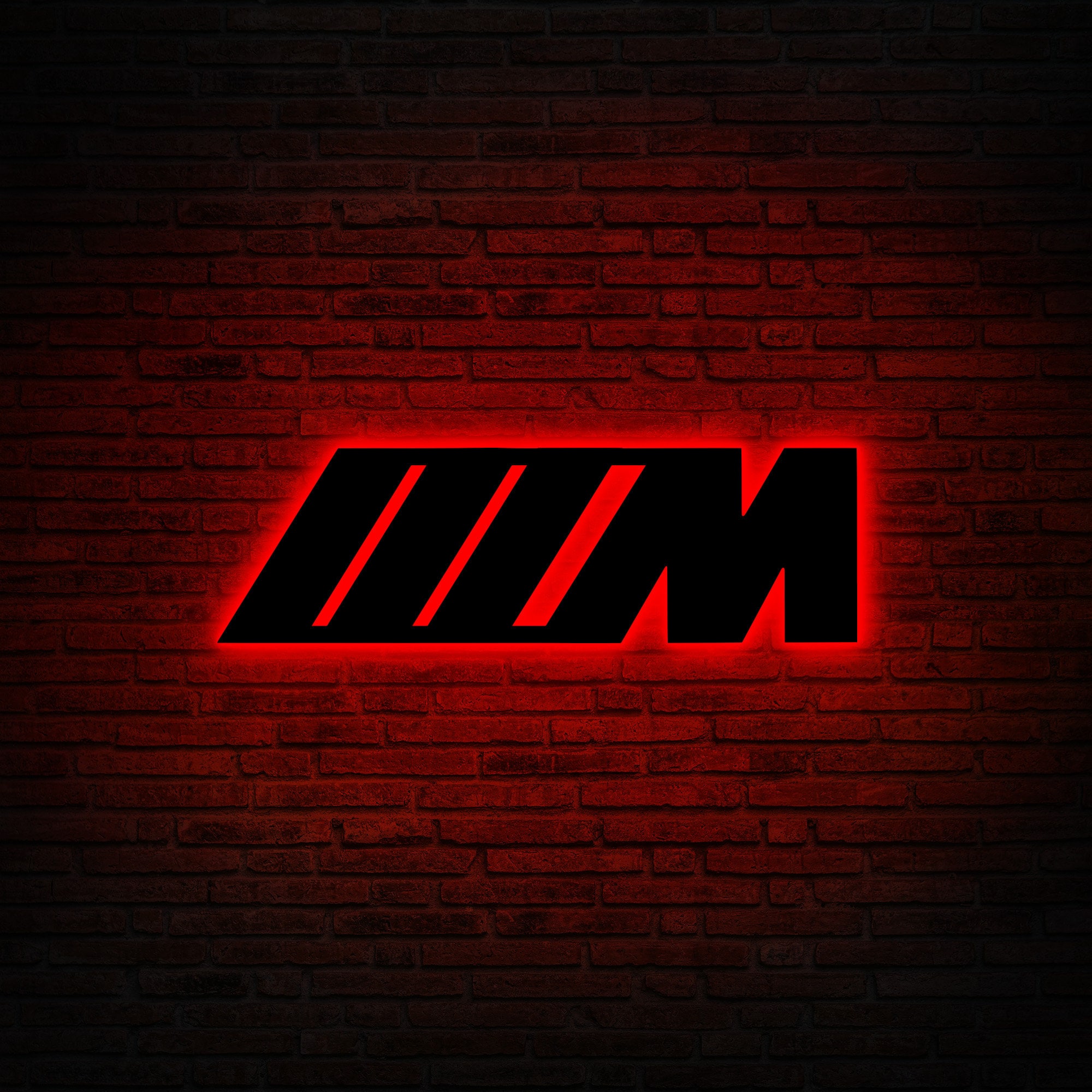 BMW M Power Metal Led Wall Decor, Car Lover Metal Wall Led Sign, Garage ...