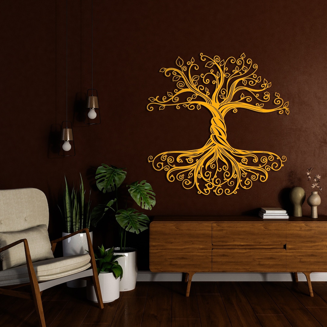 Tree of Life Metal Wall Decor, Branch Metal Wall Art, Family Tree, Home ...