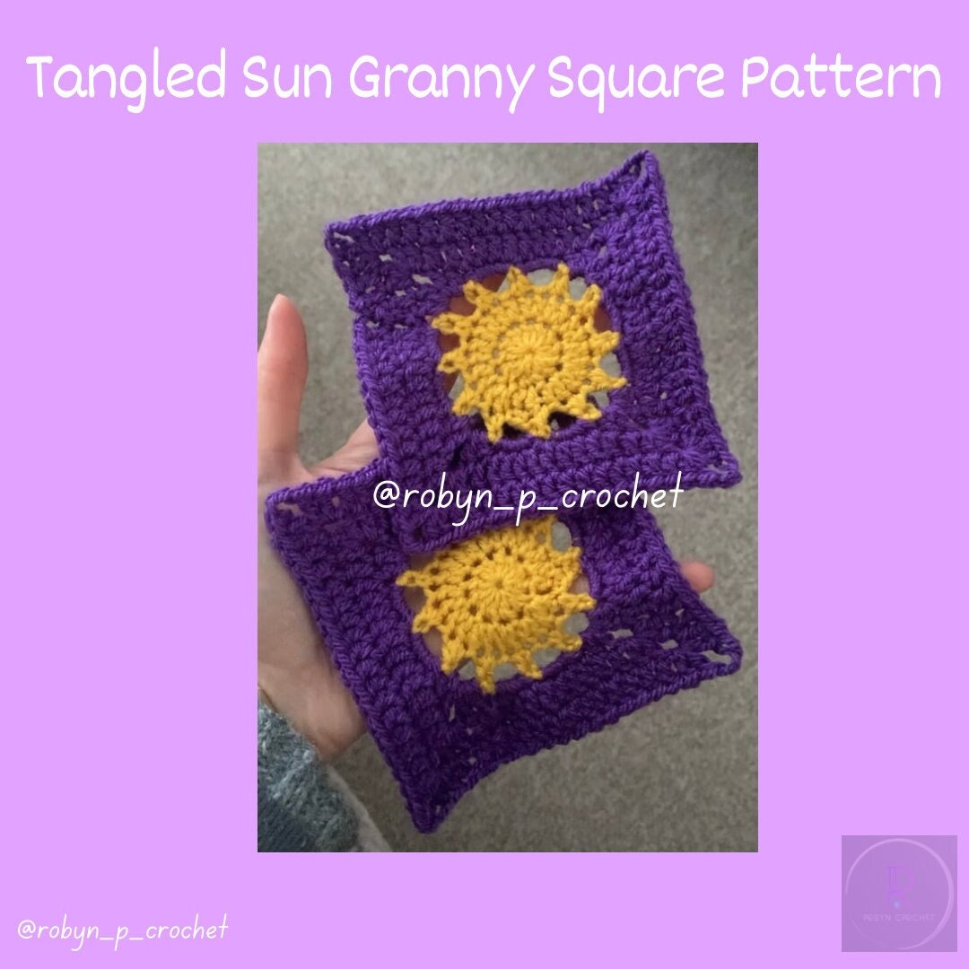Crochet Sun Granny Square Pattern, PDF Pattern - Etsy