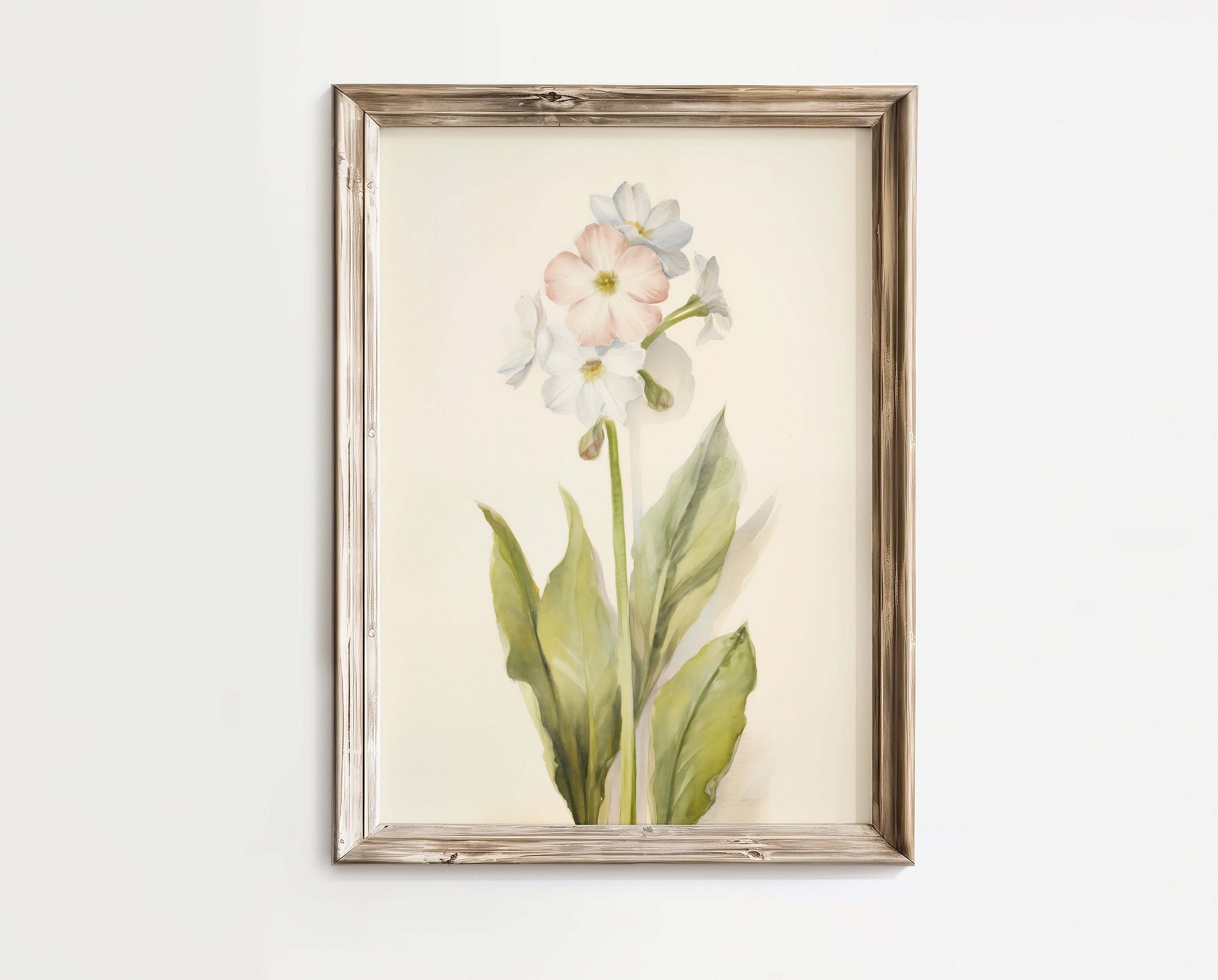 Pink Primrose Print, Primrose Printable Wall Art, Easter Wall Decor ...