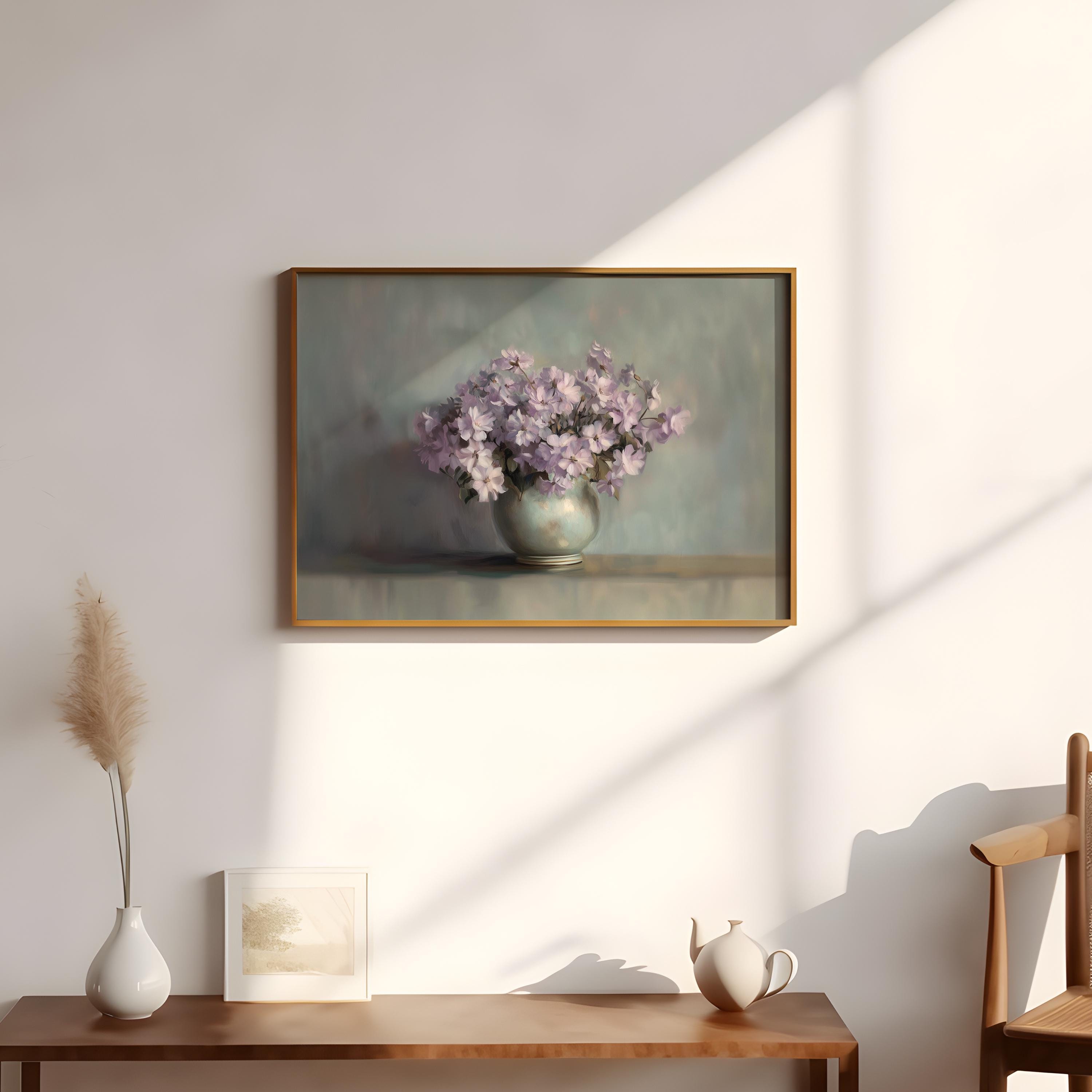 Printable Purple Flower Digital Prints, Antique Floral Still Life ...