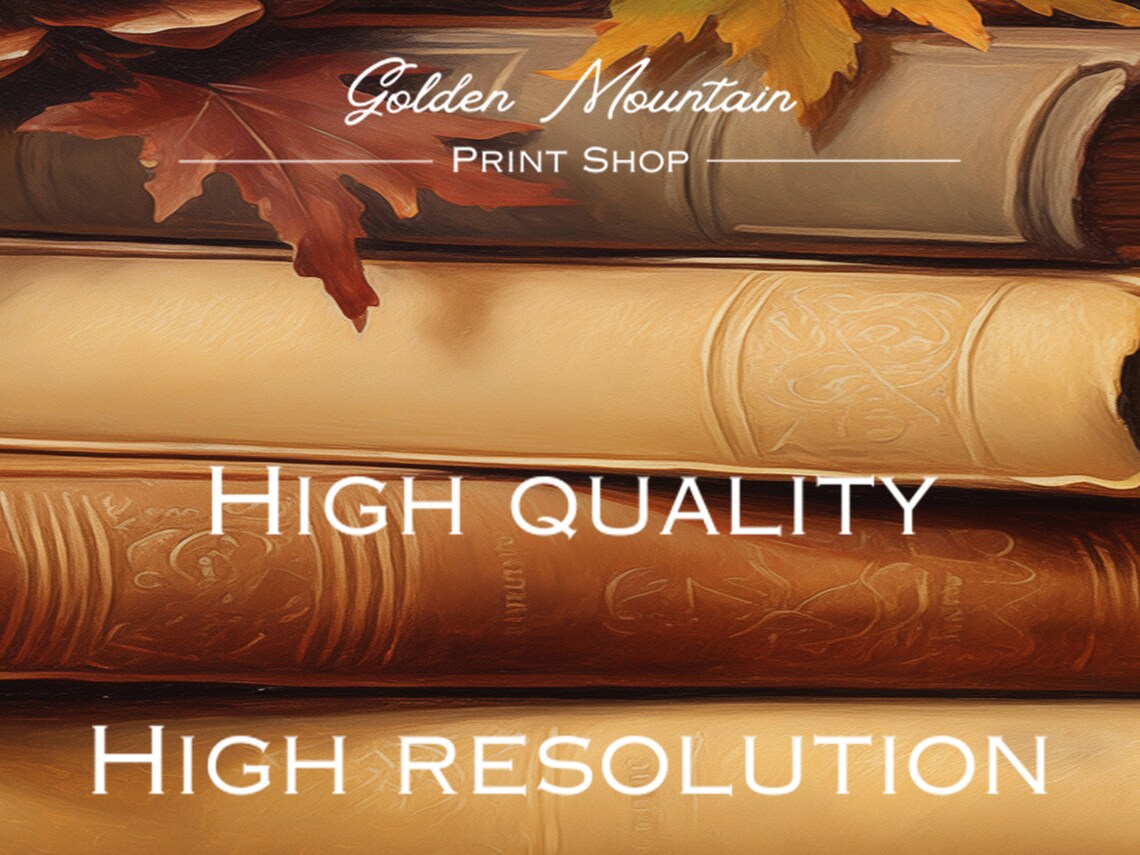 Vintage Moody Autumn Print Wall Art Book Art Still Life Printable Oil ...