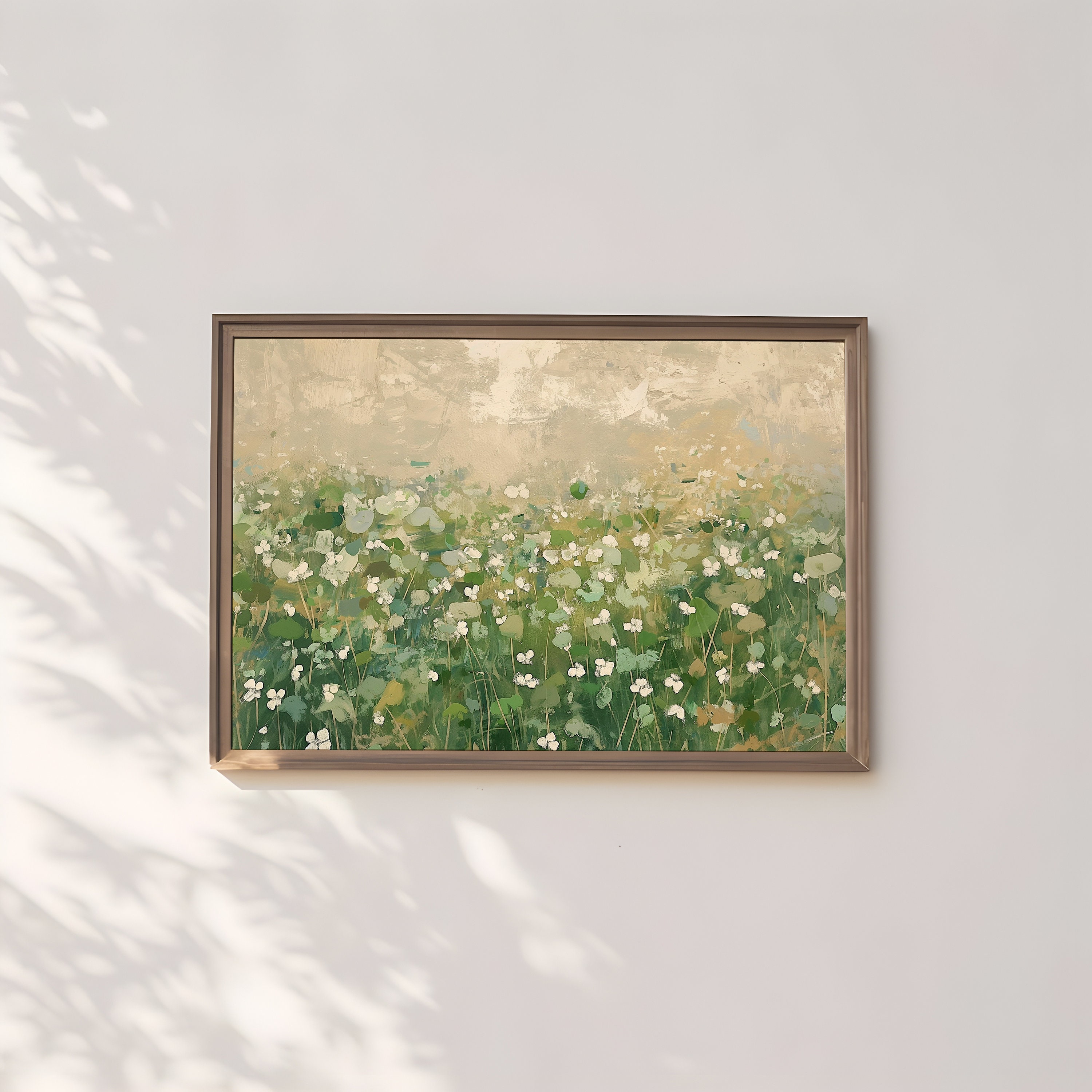 Green Abstract Landscape, St Patrick's Day Shamrock Decor, Saint ...