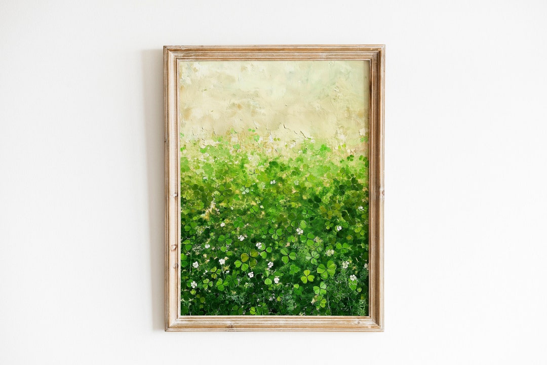 St Patricks Day Landscape Painting, St. Patrick's Nature Print ...