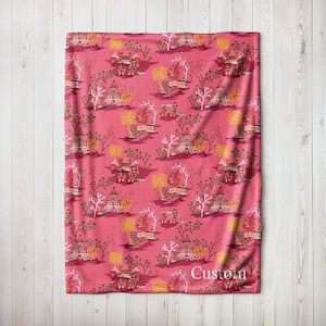 Custom South Carolina Gamecock Blanket Gamecock Toile Gamecock Blanket ...