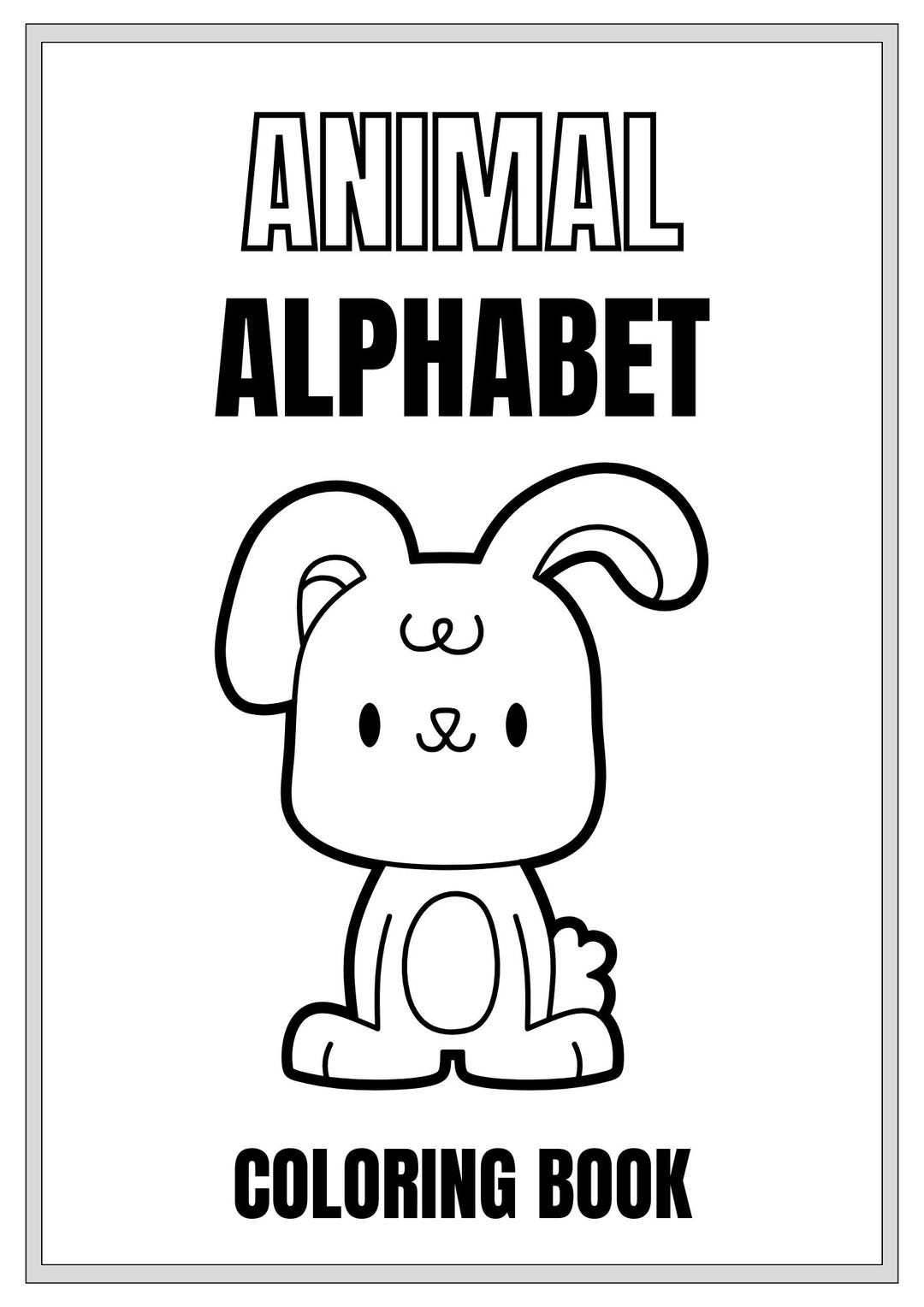 Animal Alphabet Tracing and Coloring Book - Etsy
