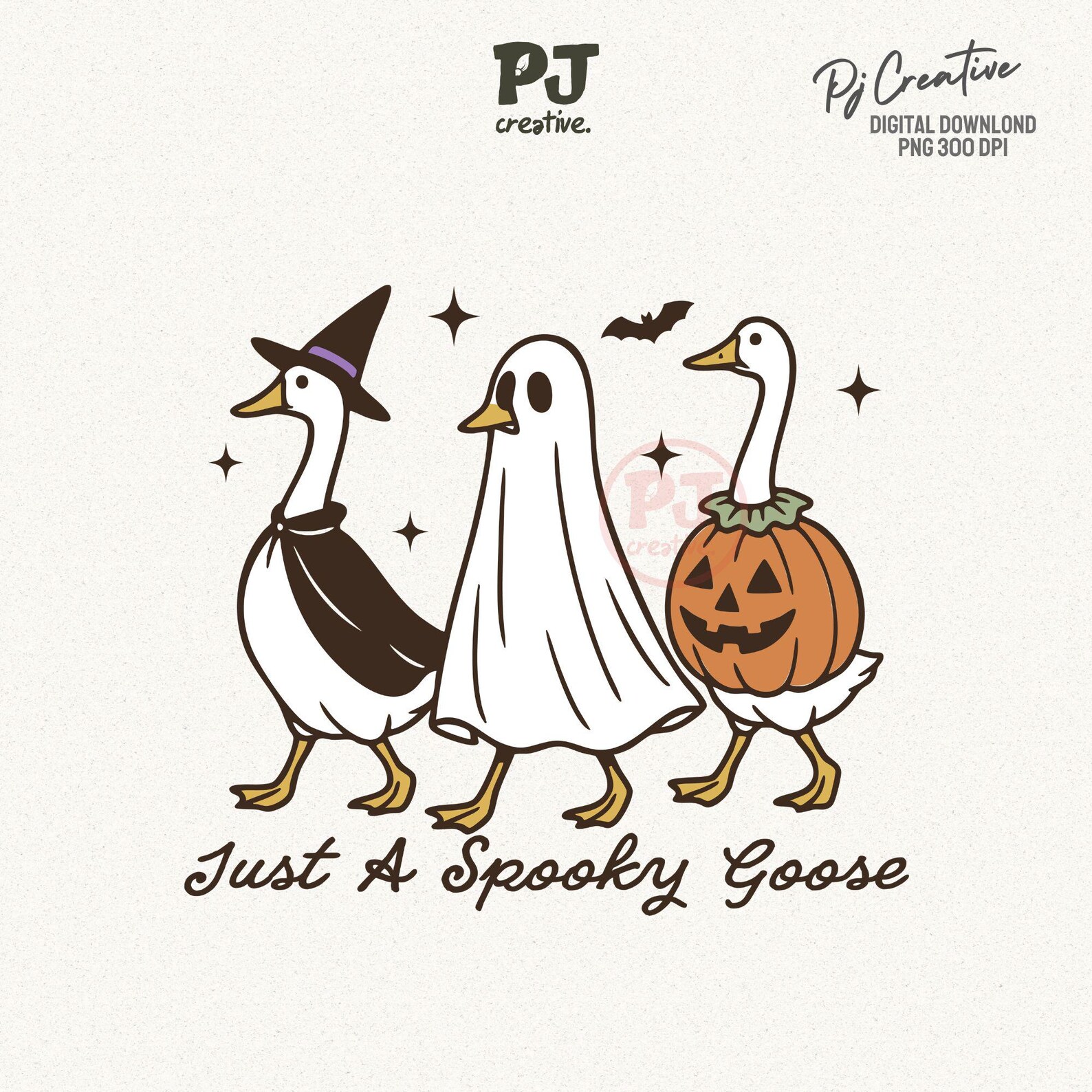 Spooky Goose Halloween PNG: Funny Horror Shirt Design, Retro Trendy - Etsy