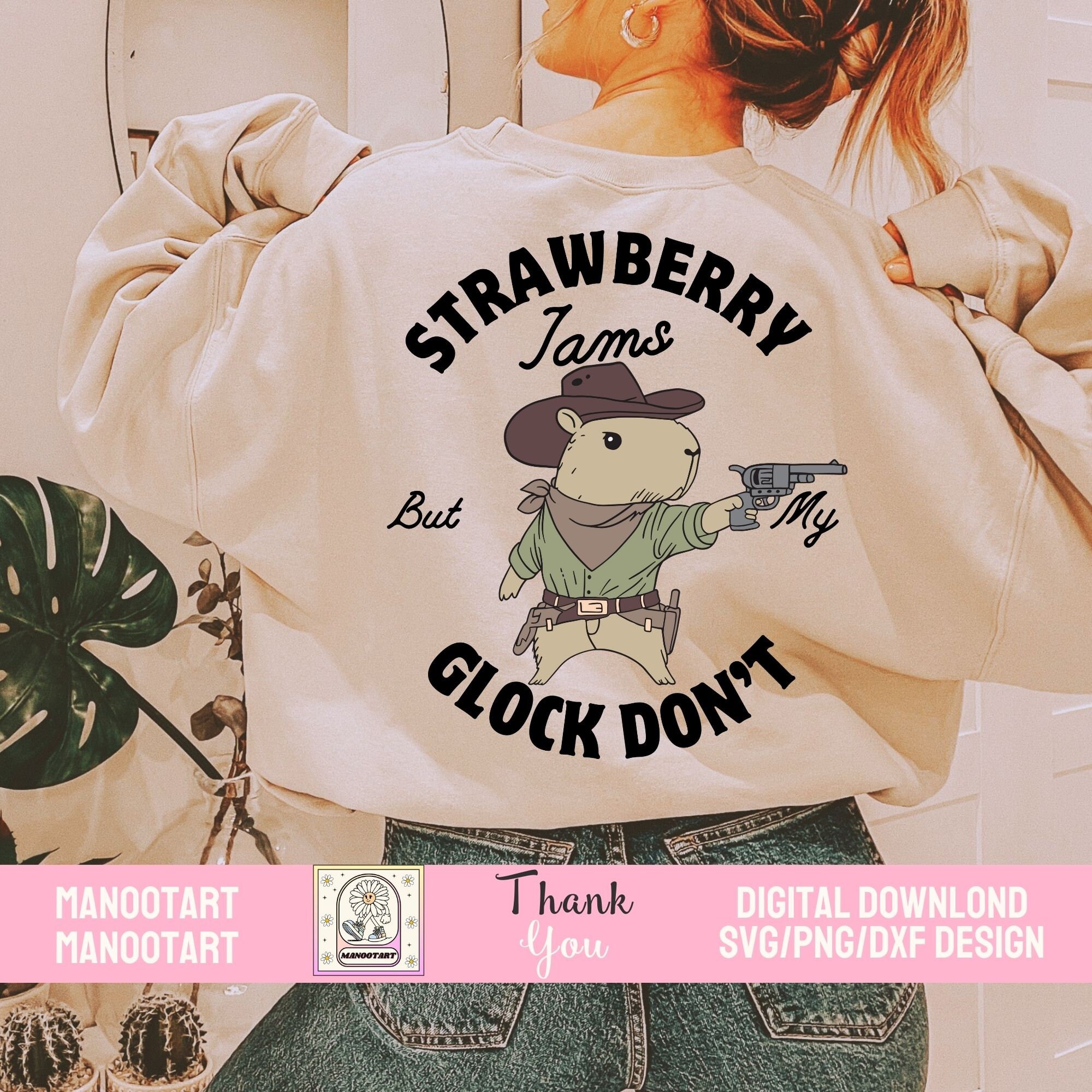 Capybara Strawberry Jams but My Glock Don't Svg Png,funny Frog Cowboy ... Capybara Strawberry Jams but My Glock Don't Svg Png,funny Frog Cowboy ...