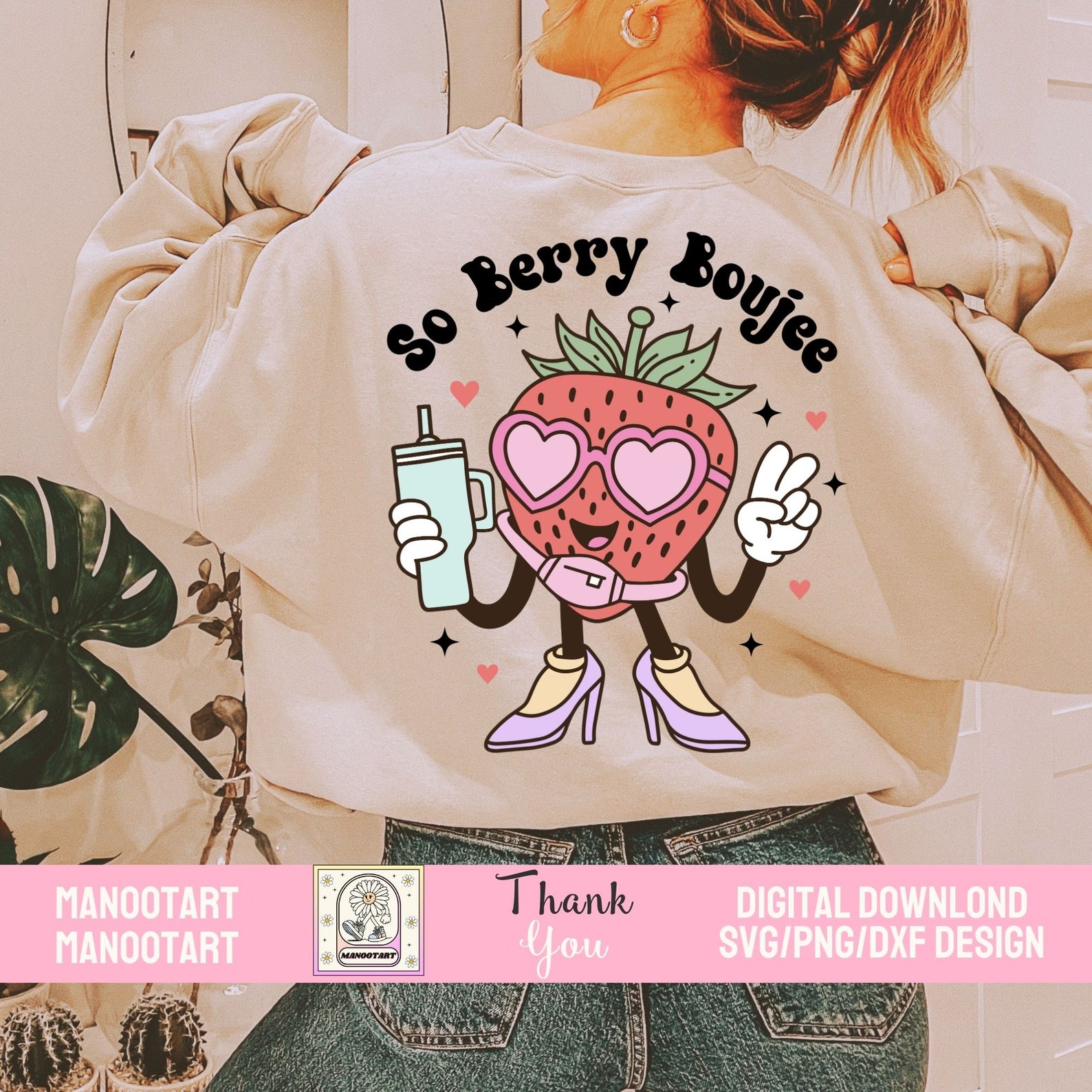 So Berry Boujee Strawberry Svg Png,retro Trendy Strawberry Shirt ...