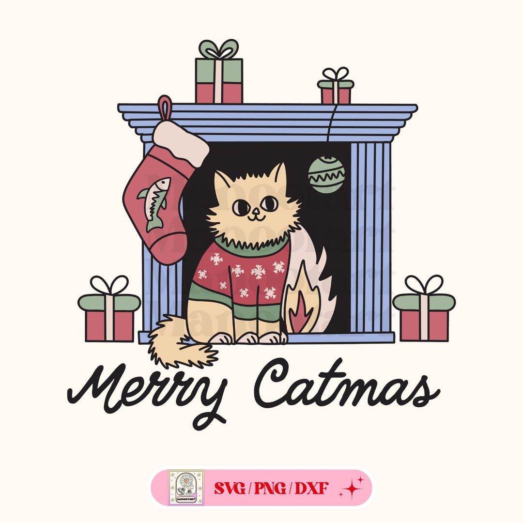 Meowy Christmas SVG Png,christmas Season Svg, Trendy,merry Catmas Svg ...