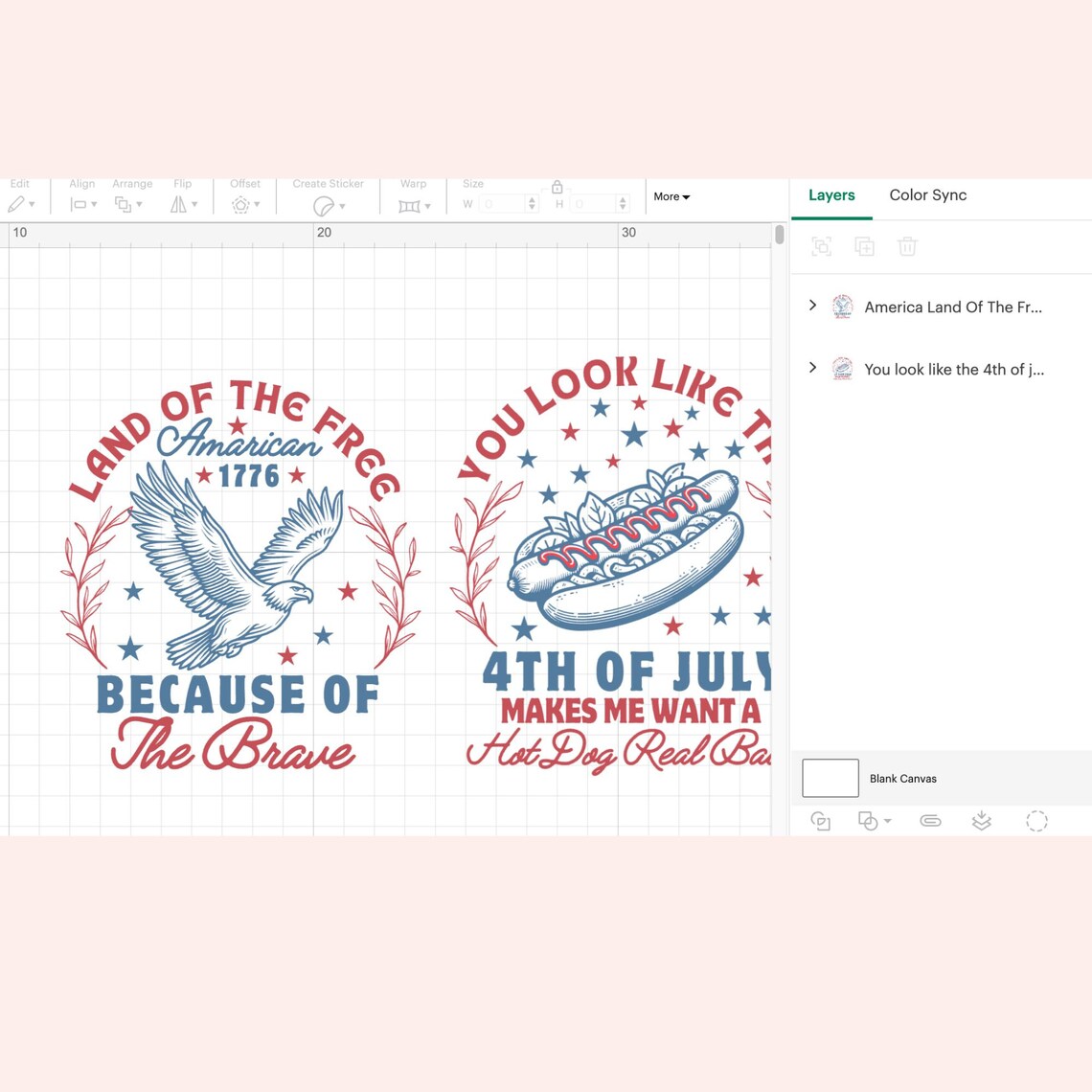 4th of July Svg,america the Land of the Free Because of the Brave Svg ...