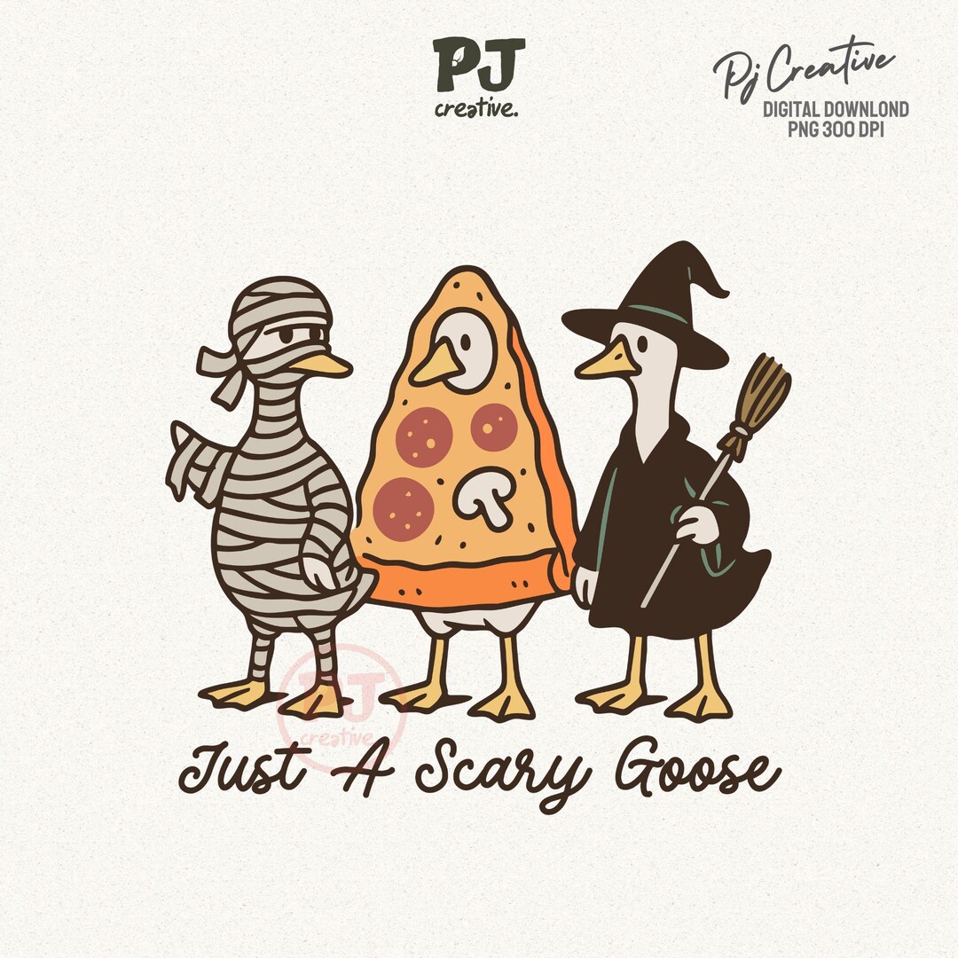 Scary Goose Halloween PNG: Funny Spooky Shirt Design (digital Download ...