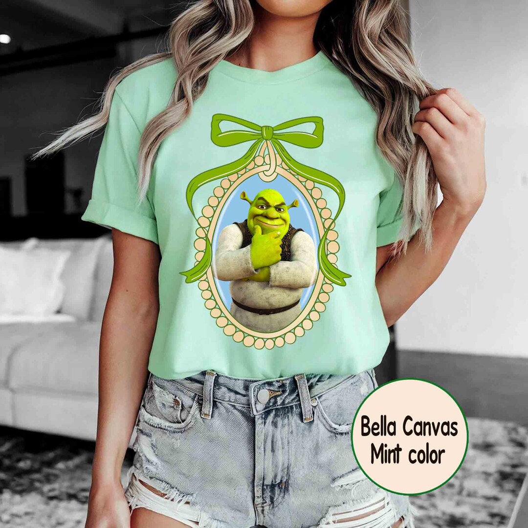 Comfort Color® Shrek Mirror Bow Shirt, Shrek Funny Bow Shirt, Shrek ...