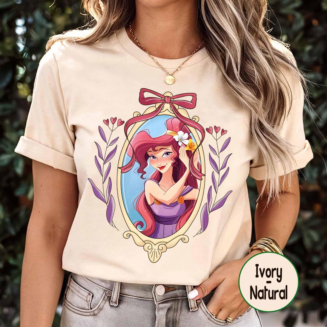 Comfort Color® Megara Coquette Bow Shirt, Greek Myth Princess Shirt ...