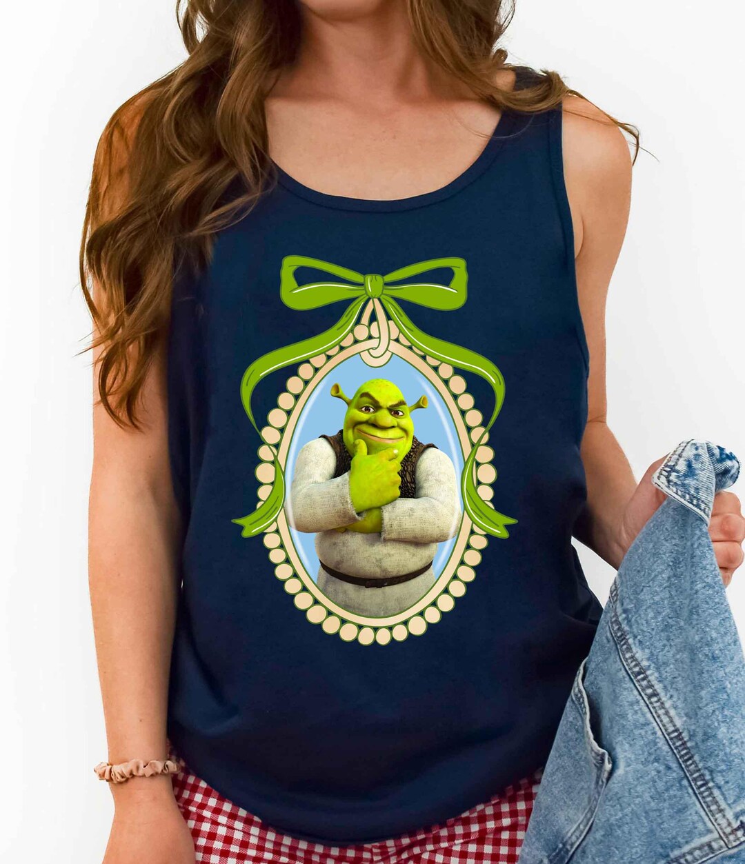 Shrek Mirror Bow Tanktops, Shrek Funny Bow Tanktops, Shrek Birthday ...
