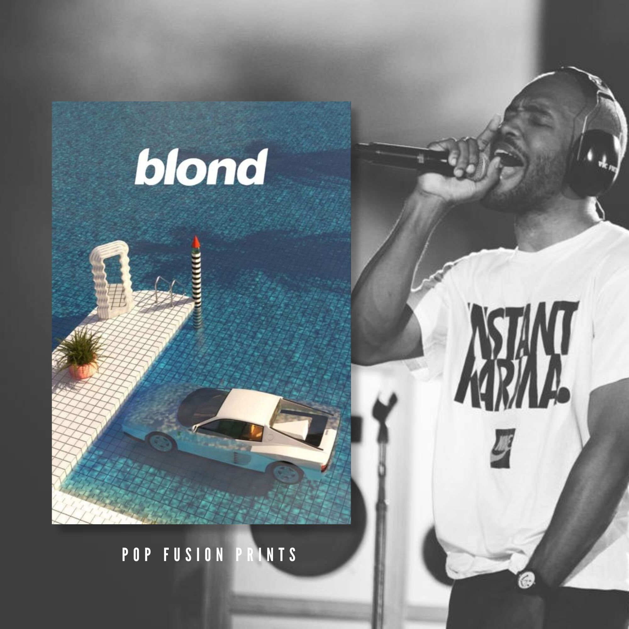 Frank Ocean Blond Poster, Album Poster, White Ferrari Poster, Frank ...