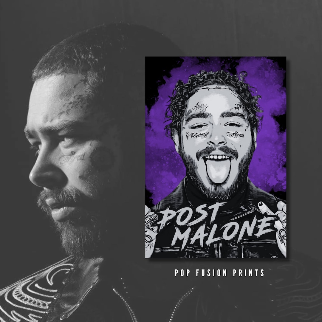 Post Malone Poster, Celebrity Music Poster, Wall Art Poster, Painting Living Room Home Decor - Etsy