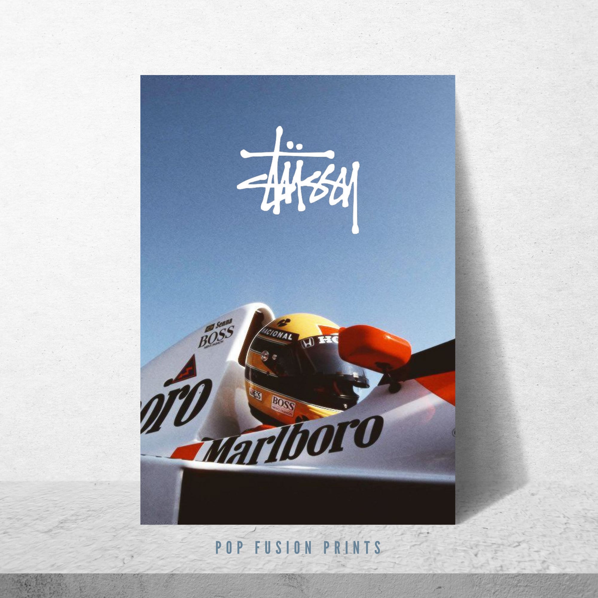 Stussy Poster, F1 Poster, Senna Poster, Cool Poster, Stussy Wall Art ...