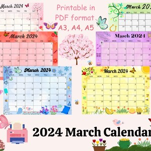 March 2024 Calendars / Printable Planner / Printable Calendars ...