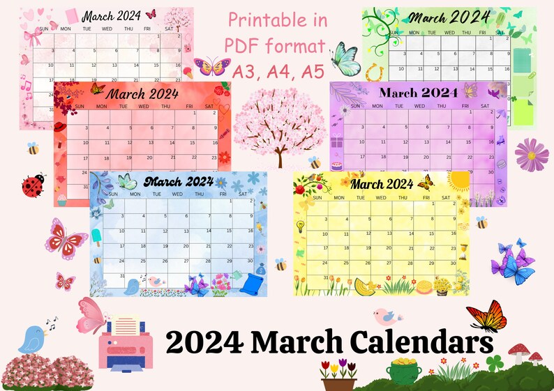 March 2024 Calendars / Printable Planner / Printable Calendars ...
