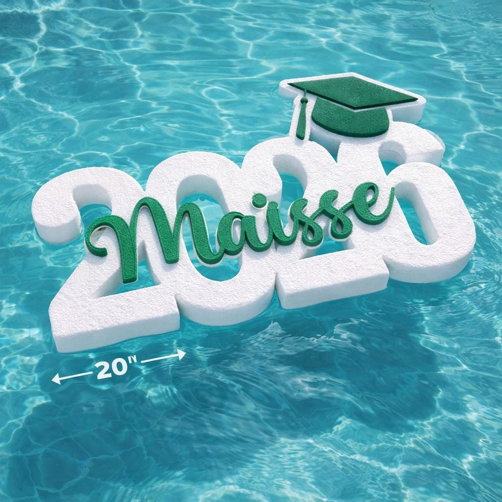 2026 Graduation Party Pool Floaty Sign Customizable 20" Foam Décor - Etsy