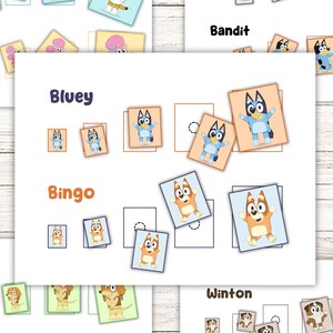 10 Bluey Characters Size Sorting Activities Perfect for Busy Book for ...