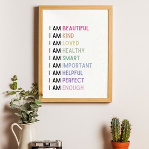 Affirmation Poster for Kids - PDF Printable File - Etsy