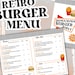 Downtown Burger Joint Menu for Dramatic / Pretend Play Area Preschool ...