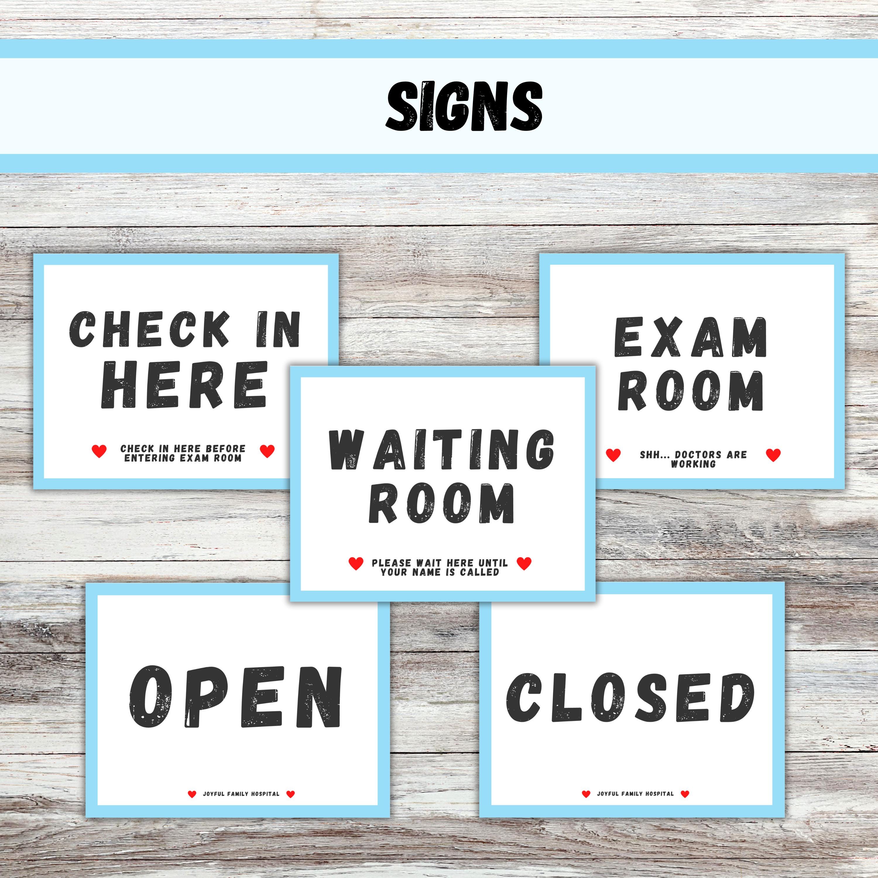 Doctor's Office Posters & Roleplay Printables for Dramatic Play Area ...