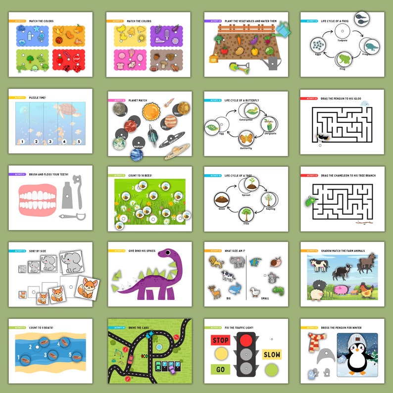 Busy Book / Quiet Book for Preschool, Kindergarten, Early Elementary ...