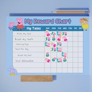 Peppa Reward Chart PDF Printable File - Preschool, Kindergarten ...
