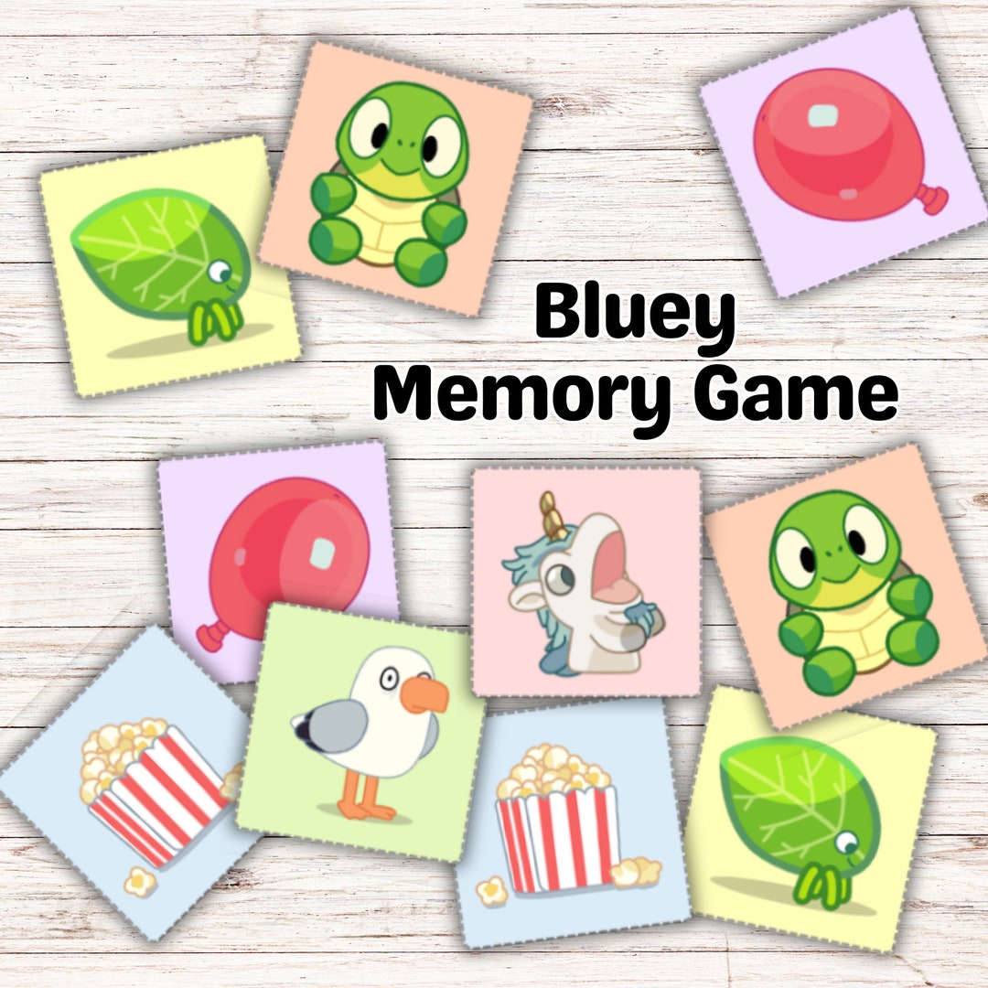 Bluey Memory Game Activity - PDF Print Ready File Instant Download - Etsy Canada