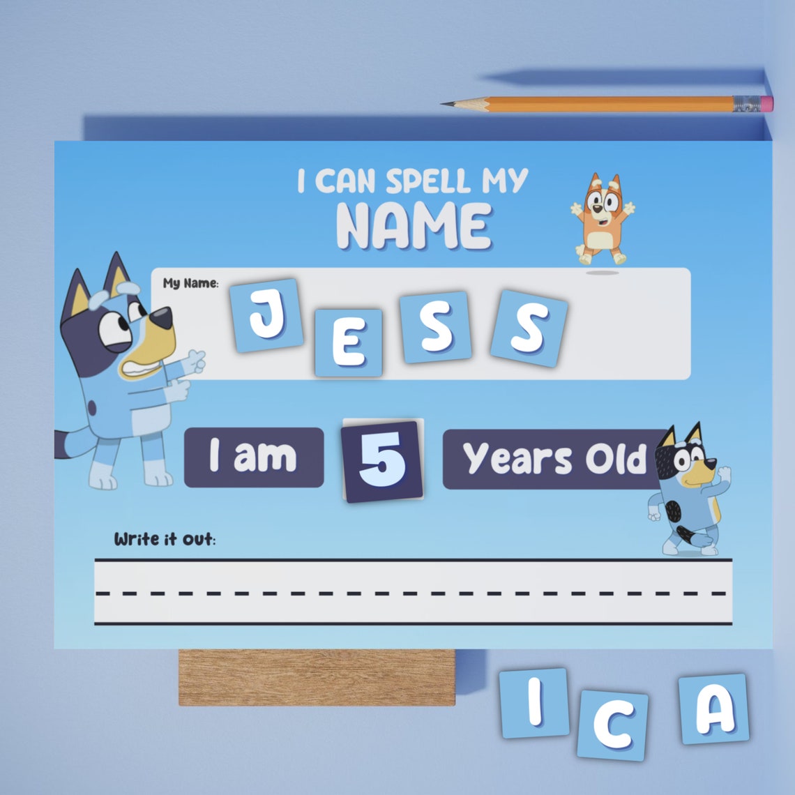 Bluey Spell My Name Activity - Perfect Addition for Busy / Quiet Book ...