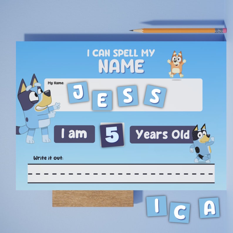 Bluey Spell My Name Activity - Perfect Addition for Busy / Quiet Book ...