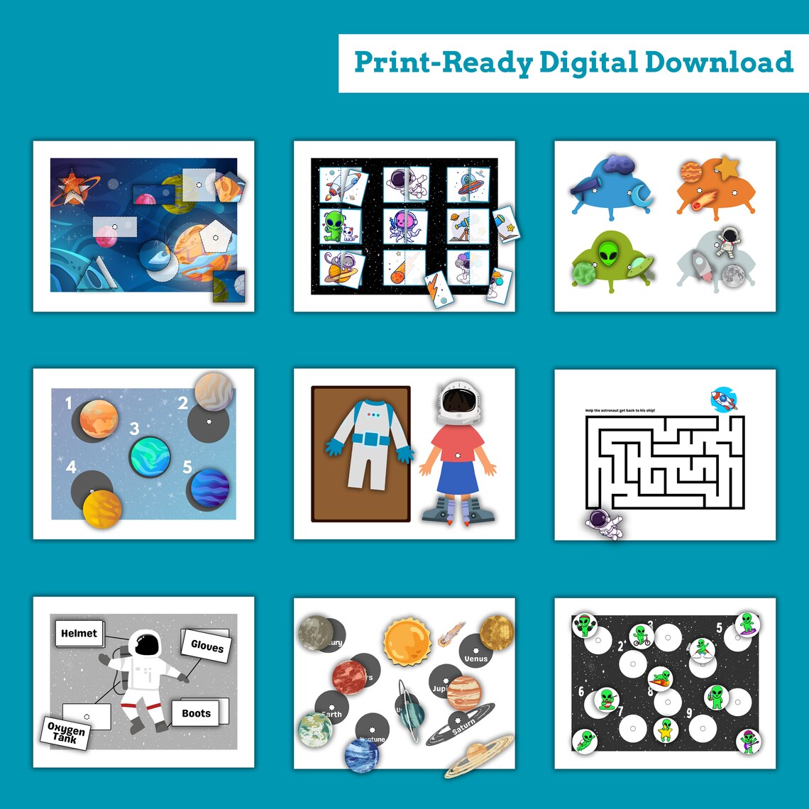 Outer Space Busy Book / Quiet Book for Preschool, Kindergarten, Early ...