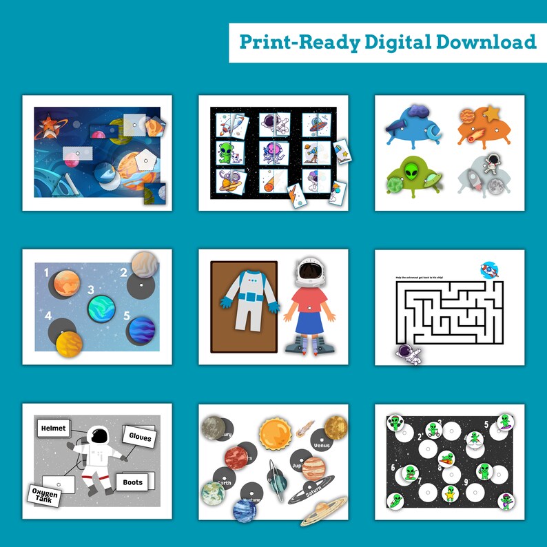 Outer Space Busy Book / Quiet Book for Preschool, Kindergarten, Early ...