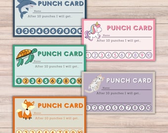 Monster Punch Cards - Reward System for Kids; PDF Printable File - Etsy