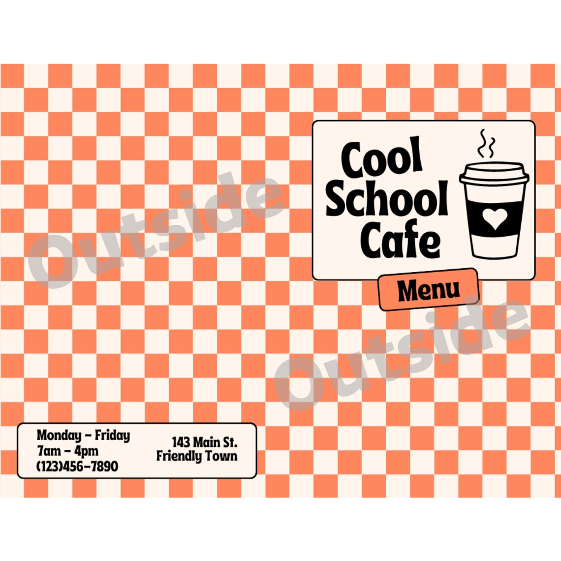 Cool School Cafe Menu for Dramatic Play Area - PDF Printable File - Etsy