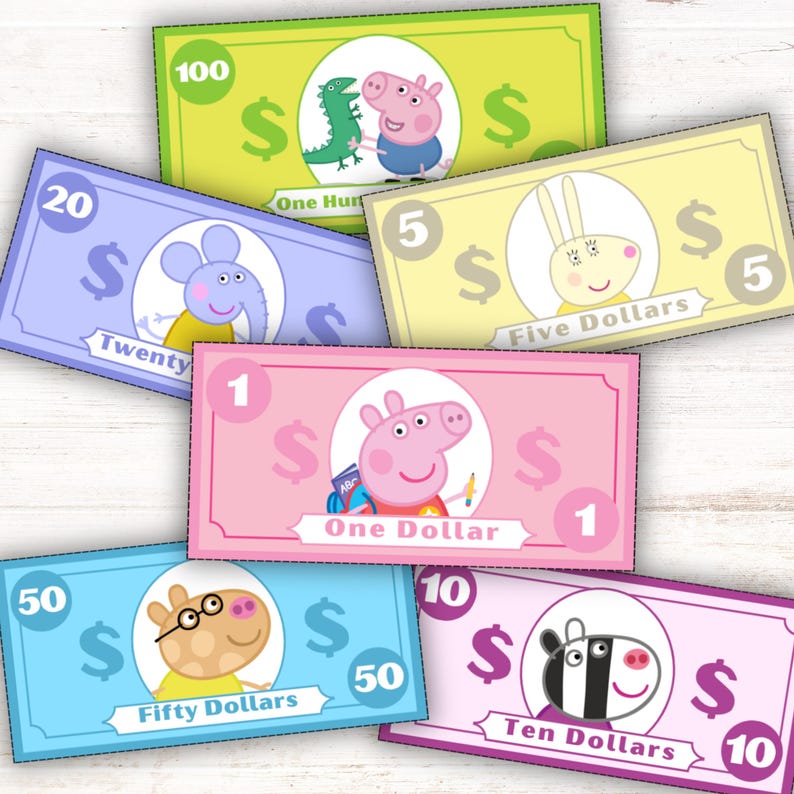 Peppa Pretend Play Money for Dramatic / Pretend Play Area! PDF ...