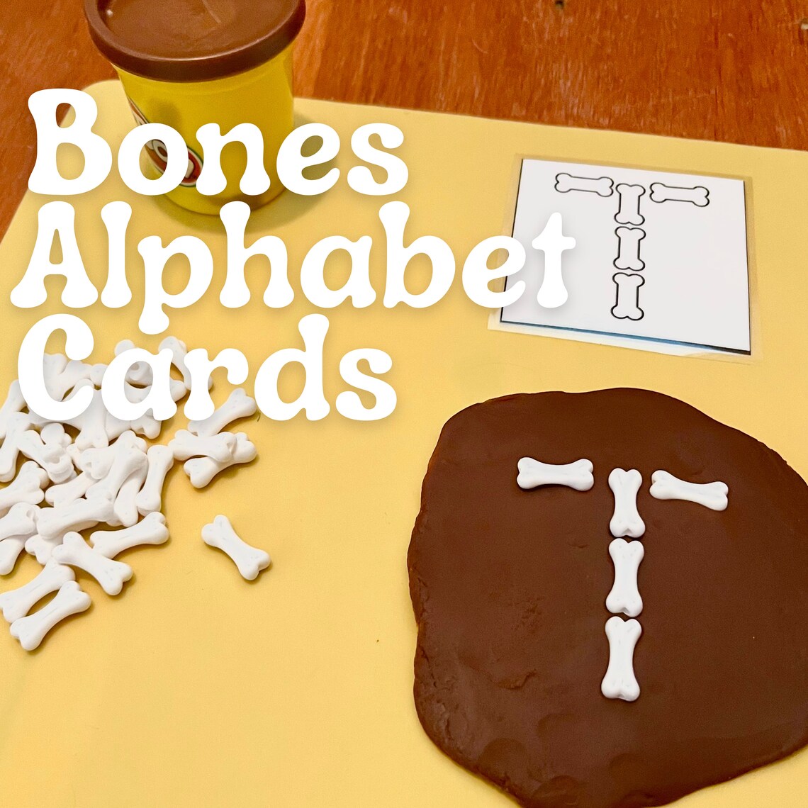Bone Alphabet & Number Cards PDF Printable File Instant Download - Etsy