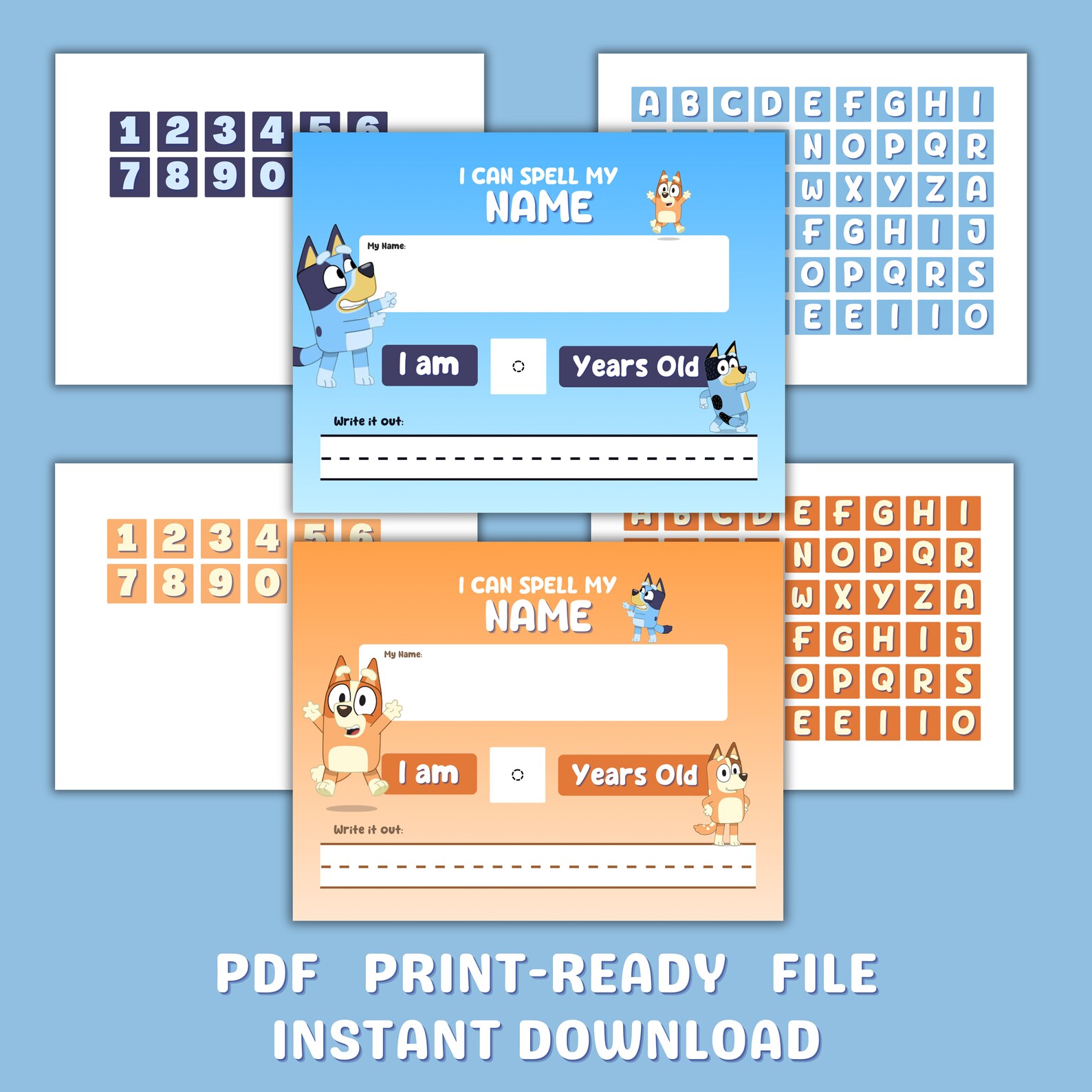 Bluey Spell My Name Activity - Perfect Addition for Busy / Quiet Book ...