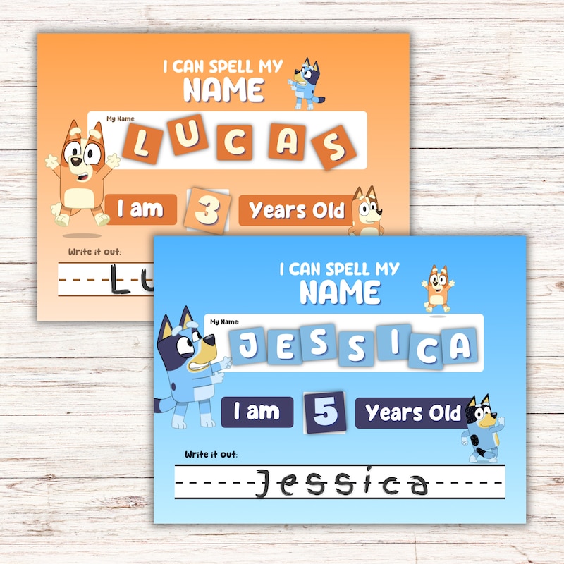 Bluey Printable Name - Etsy