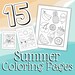 Summer Coloring Pages - PDF Printable File Download - Etsy