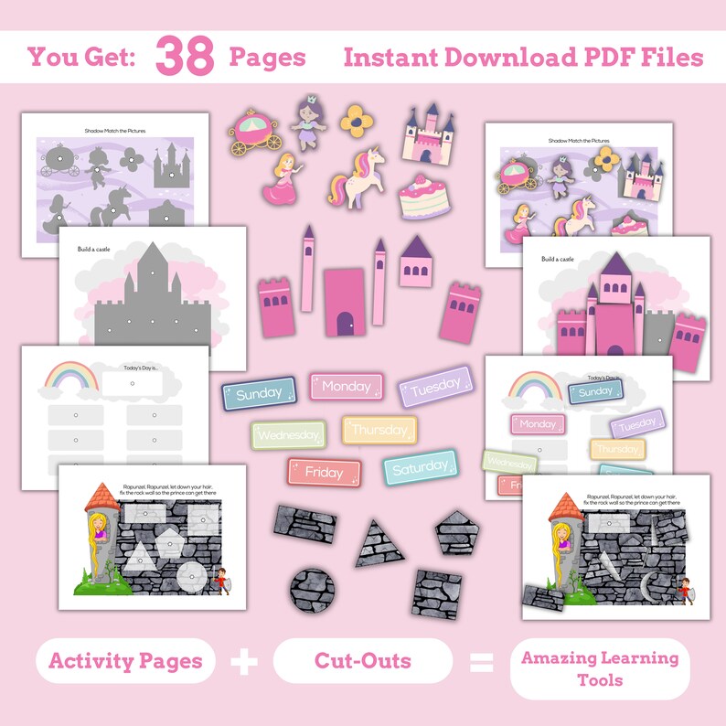 Princess Busy / Quiet Book for Preschool, Kindergarten, Early ...