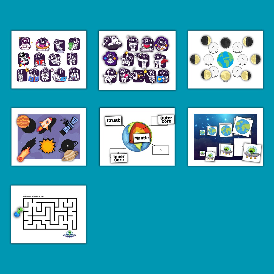 Outer Space Busy Book / Quiet Book for Preschool, Kindergarten, Early ...