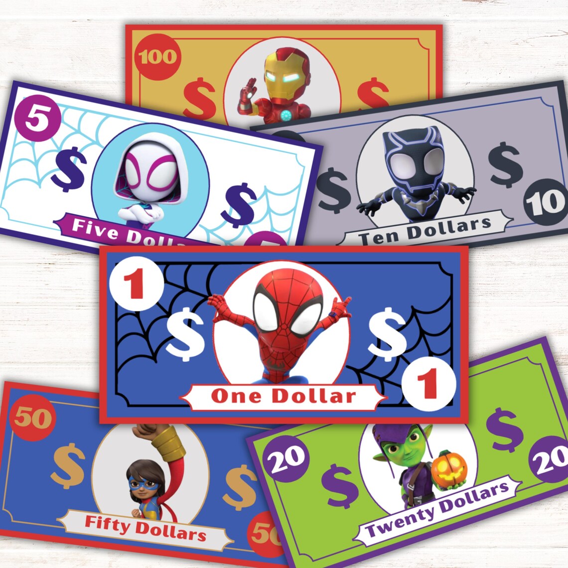 Pretend Play - Spidey Dollars! for Dramatic / Pretend Play Area! PDF ...