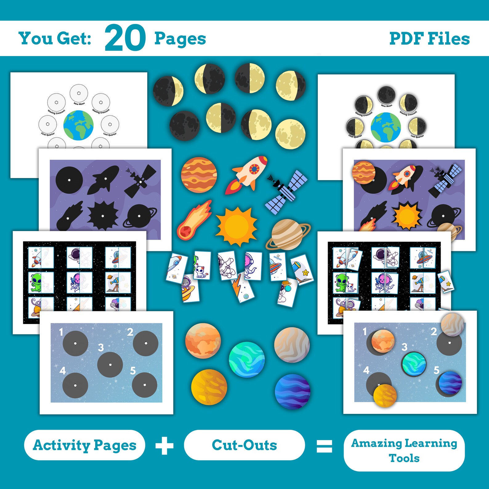 Outer Space Busy Book / Quiet Book for Preschool, Kindergarten, Early ...